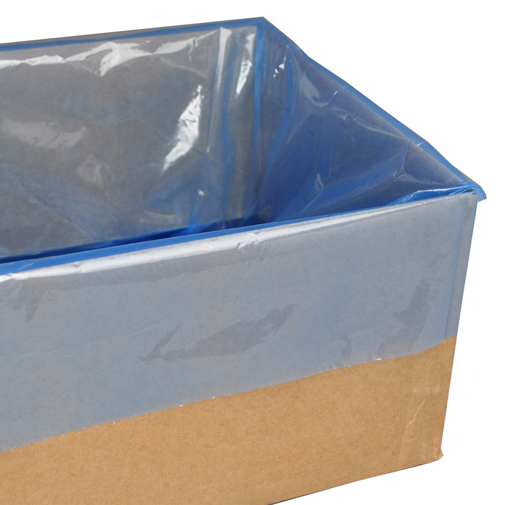 20" x 18" x 30" Blue-Tint Gusseted Poly Bags | 1.8 Mil Roll